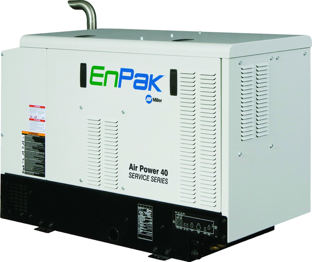 Miller Electric EnPak Air Power 40 Air Compressor and Generator From ...