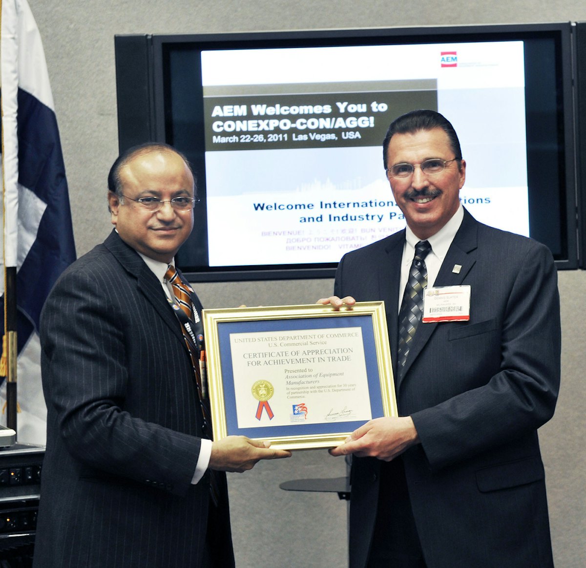 AEM Receives Award From Department of Commerce | OEM Off-Highway
