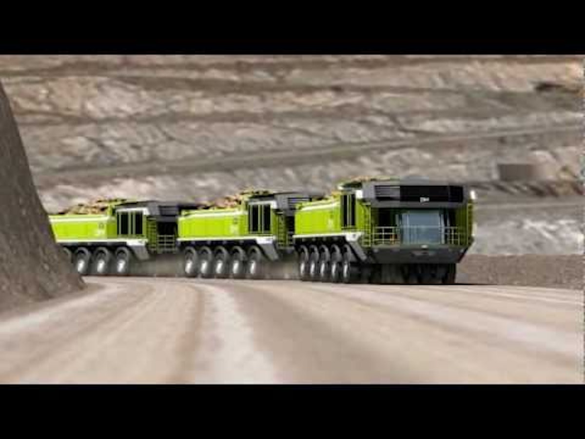 ETF Haul Train leaving open pit mine | OEM Off-Highway