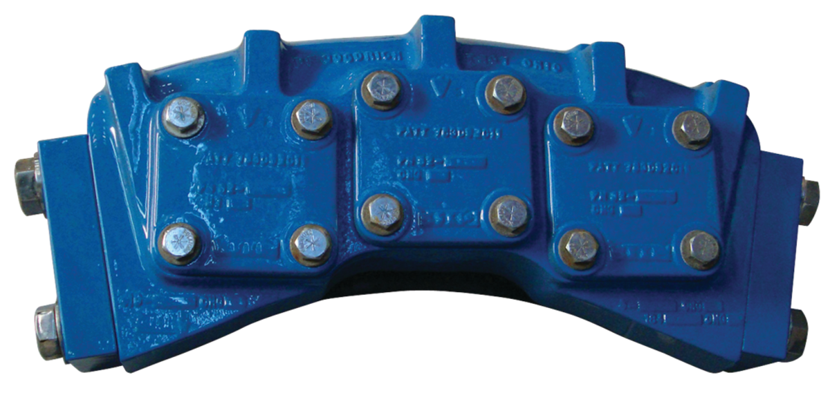 J6 Hydraulically Actuated Six Piston Caliper Brake From: Carlisle Brake ...