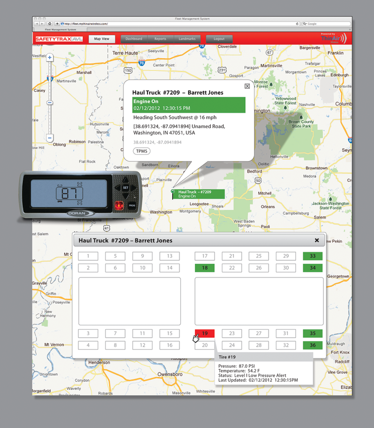 Automatic Vehicle Locator with Integrated TPMS From: Doran ...