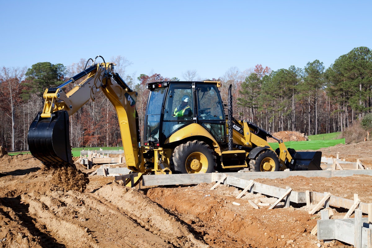 cat backhoe 420