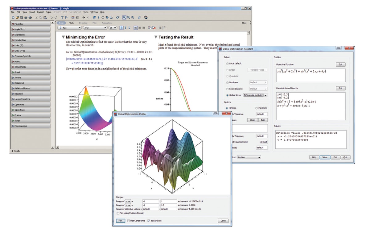 Maple Global Optimization Toolbox From: Maplesoft | OEM Off-Highway