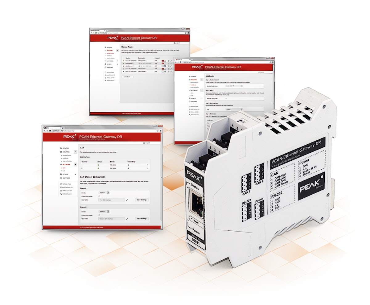 PCAN-Ethernet Gateway DR From: PEAK-System Technik | OEM Off-Highway
