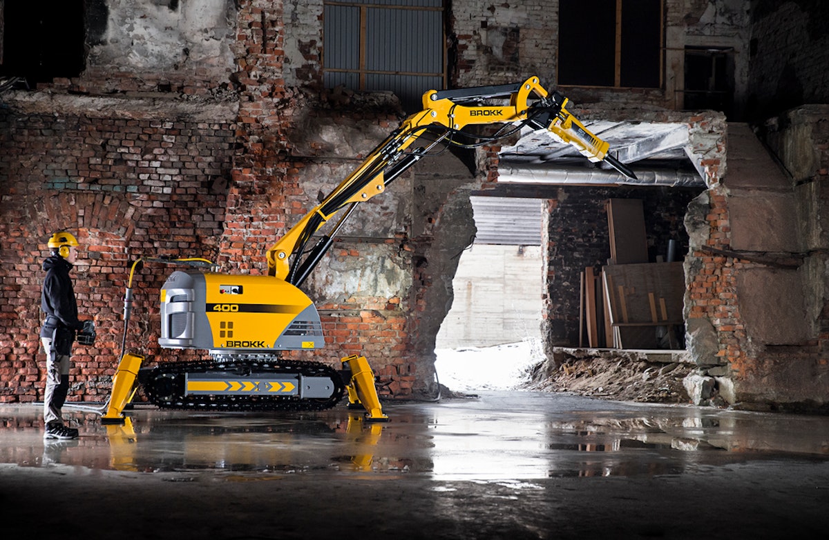 Brokk upgrades Brokk 400 demolition machine with larger undercarriage ...