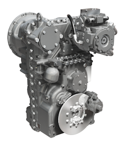 Dana Rexroth displaying R2 hydromechanical variable transmission at CeMAT 2014 | OEM Off-Highway