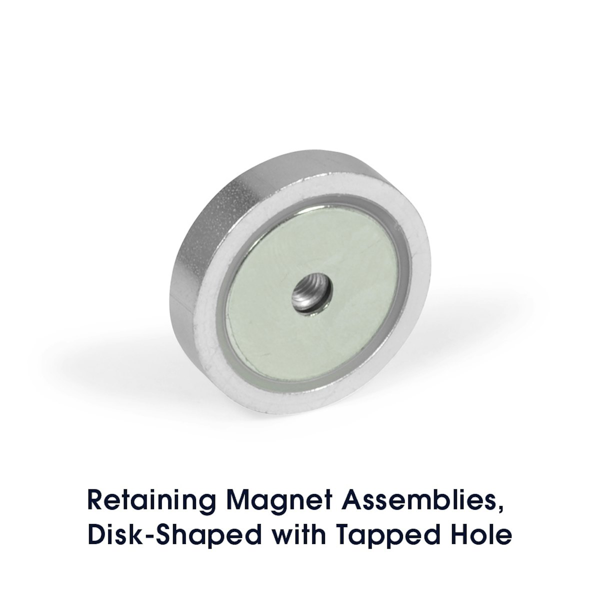 J.W. Winco GN 50.5 Retaining Magnet Assemblies, Disk-Shaped with Tapped ...