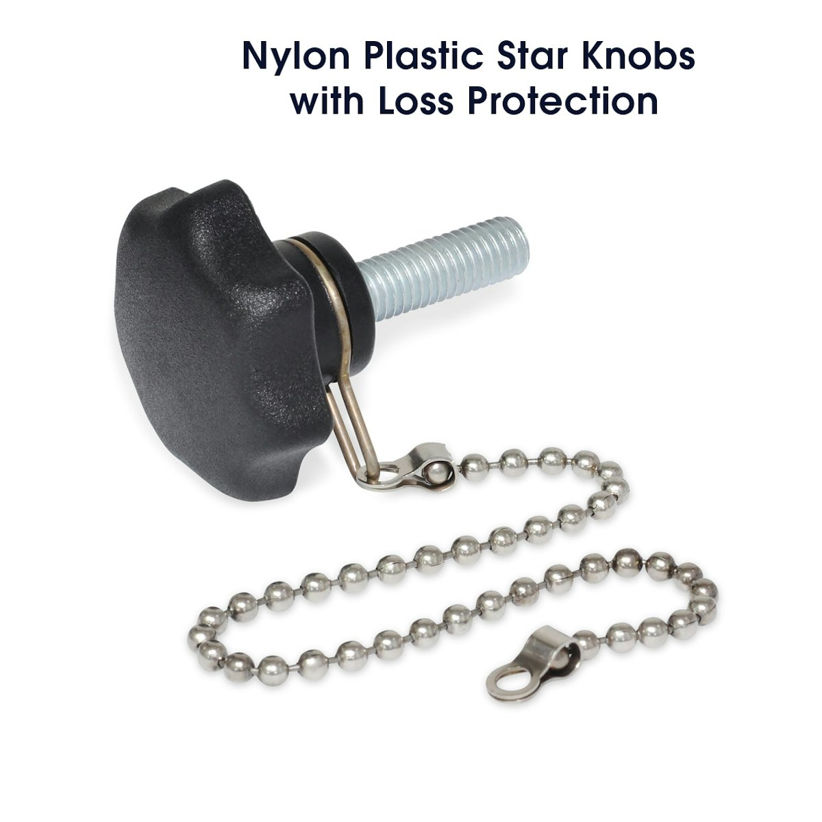 J.W. Winco GN 6336.13 Nylon Plastic Star Knobs with Loss Protection, Tapped Type From: JW Winco ...