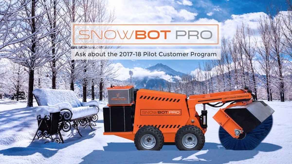Left Hand Robotics SnowBot Pro Self-Driving Snow Clearing Robot | OEM ...