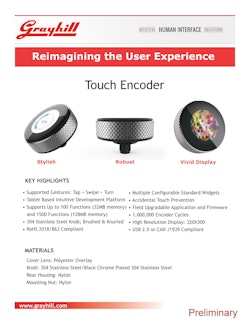 Grayhill Touch Encoder Datasheet | OEM Off-Highway